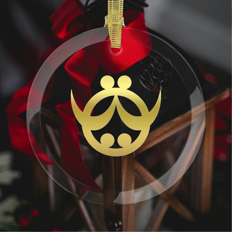 100% Glass Ornament, Ti Koro Nko Agyina Adinkra African Symbol ...