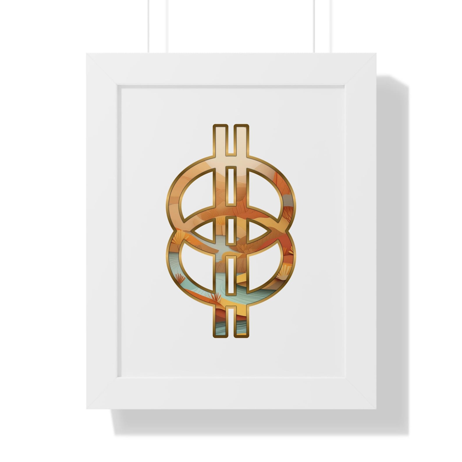 Nyansapo Framed Adinkra Symbol Art Print, African Cultural Akan Wall ...