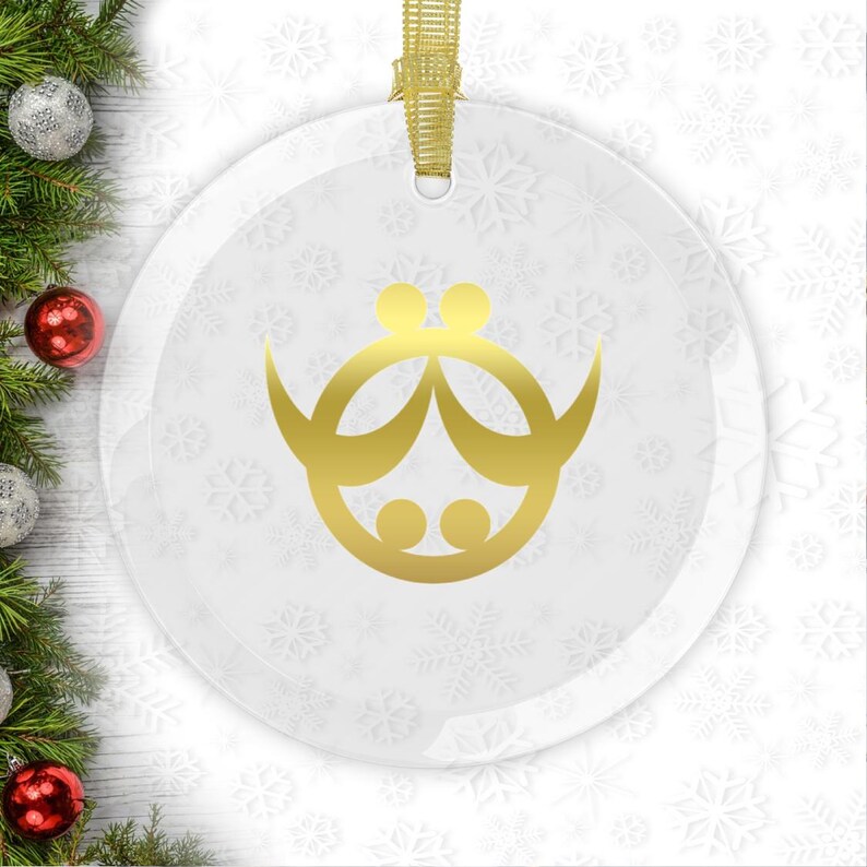 100% Glass Ornament, Ti Koro Nko Agyina Adinkra African Symbol ...