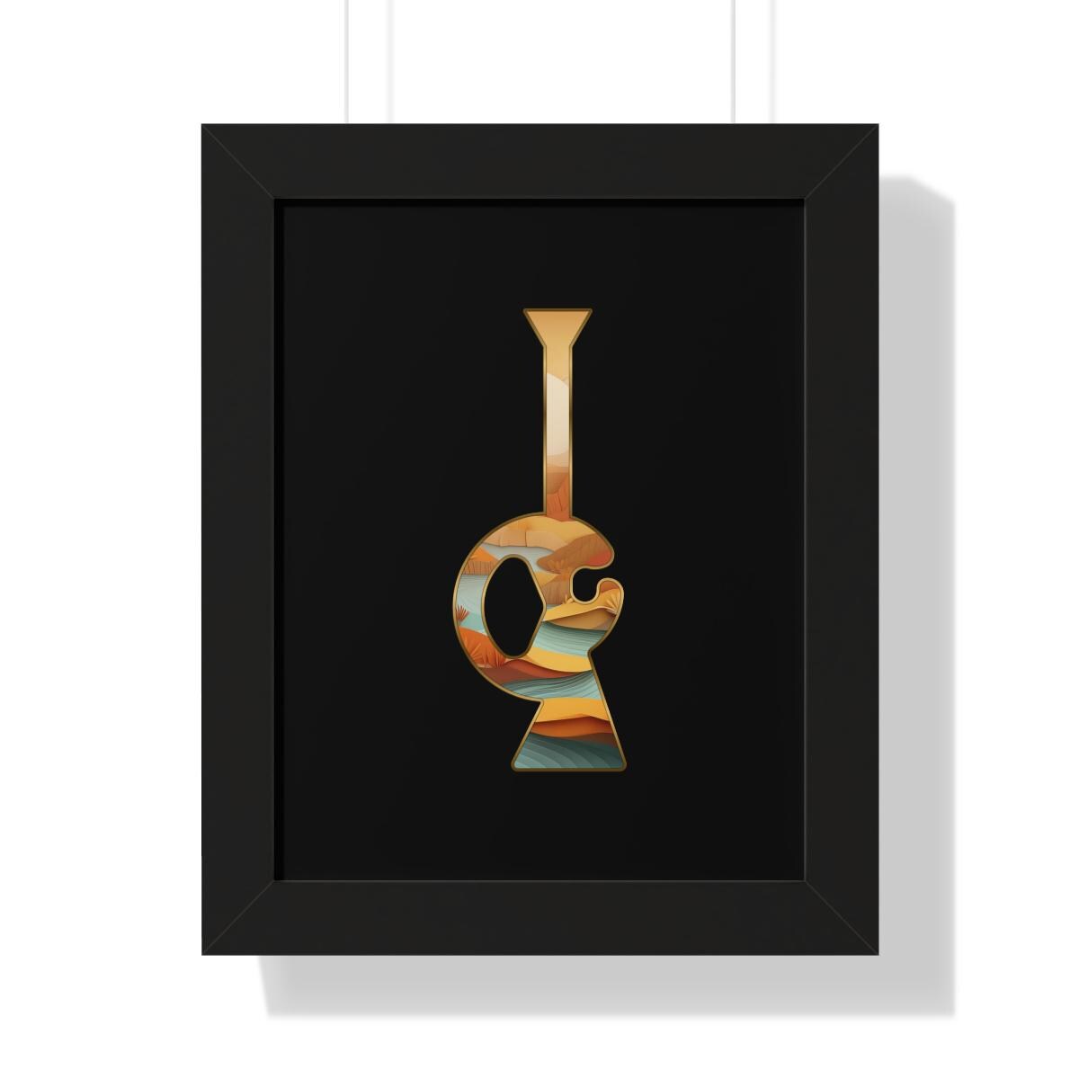Ohene Tuo Framed Adinkra Symbol Art Print, African Cultural Akan Wall ...