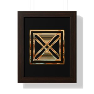 Mframadan Framed Adinkra Symbol Art Print, African Cultural Akan Wall ...