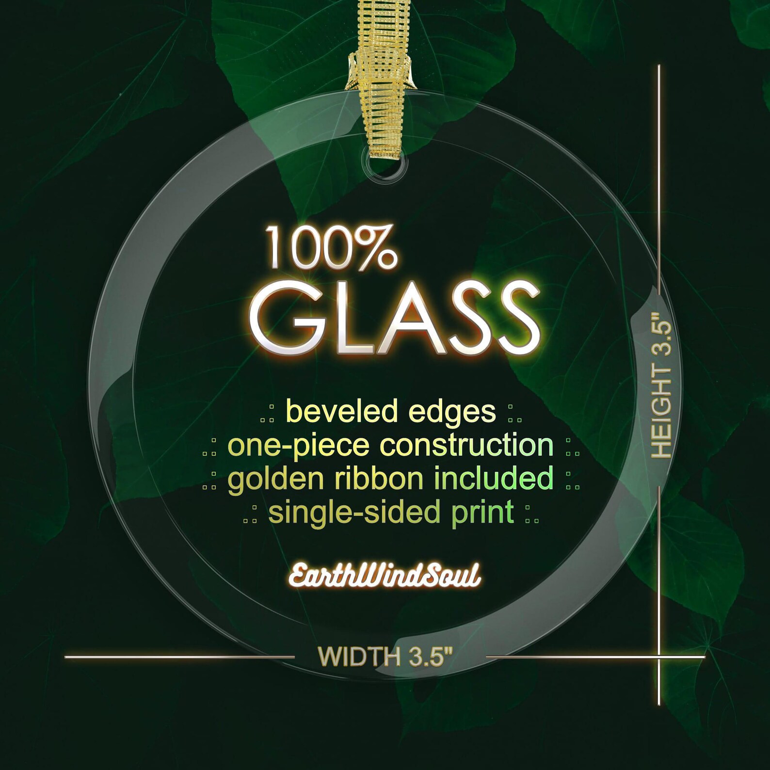 100% Glass Ornament, Owuo Atwedee Adinkra African Symbol Christmas ...