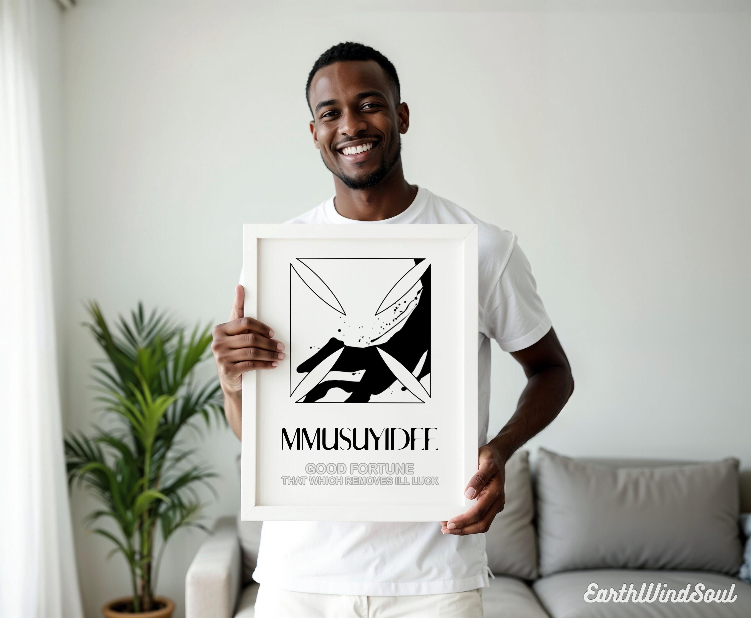 Instant Download: Adinkra Symbol MMUSUYIDEE Black and White With Name ...