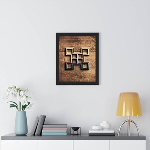 Nsaa Framed Adinkra Symbol Art Print, African Cultural Akan Wall Art ...