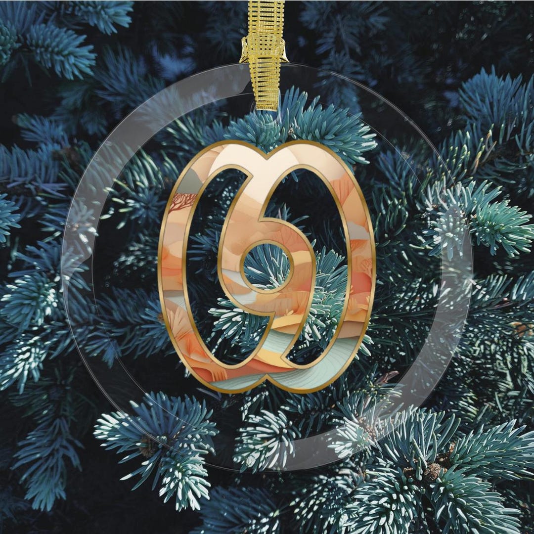 100% Glass Ornament, Nkrabea Adinkra African Symbol Christmas Holiday ...