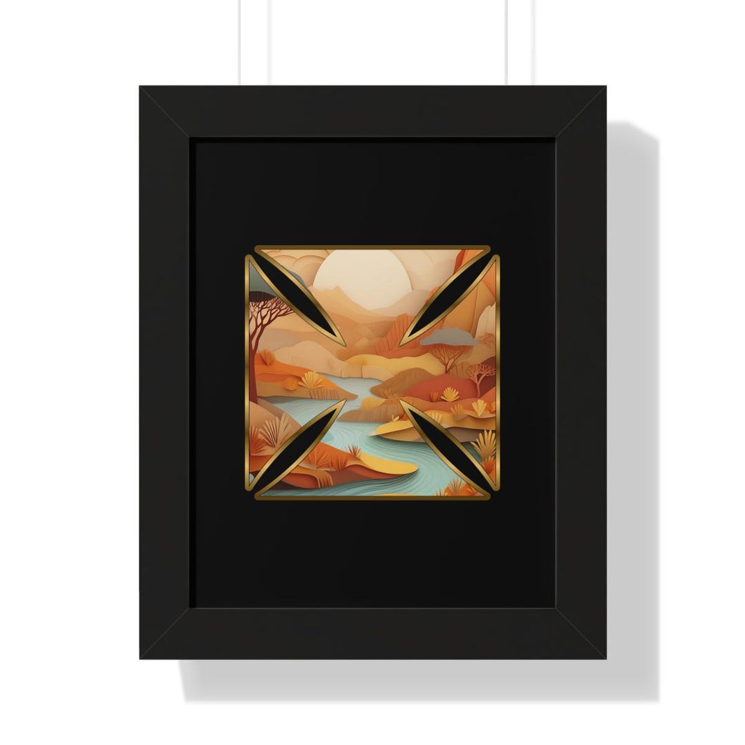 Mmusuyidee Framed Adinkra Symbol Art Print, African Cultural Akan Wall ...