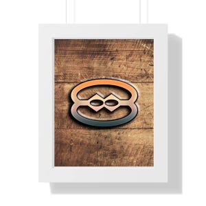 Adwo Framed Adinkra Symbol Art Print, African Cultural Akan Wall Art ...