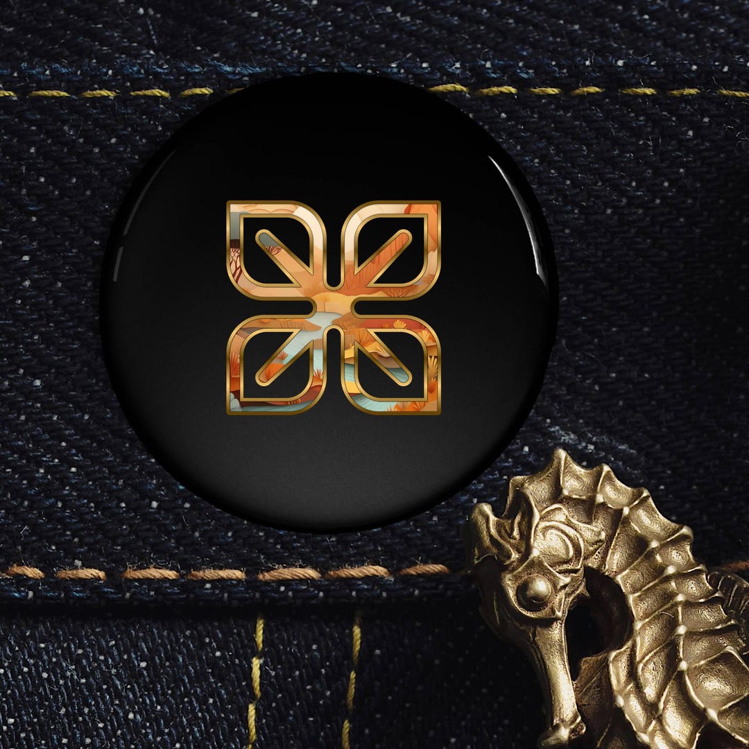 Adinkra Pinned Buttons, Nserewa African Symbol, Akan Culture Black ...