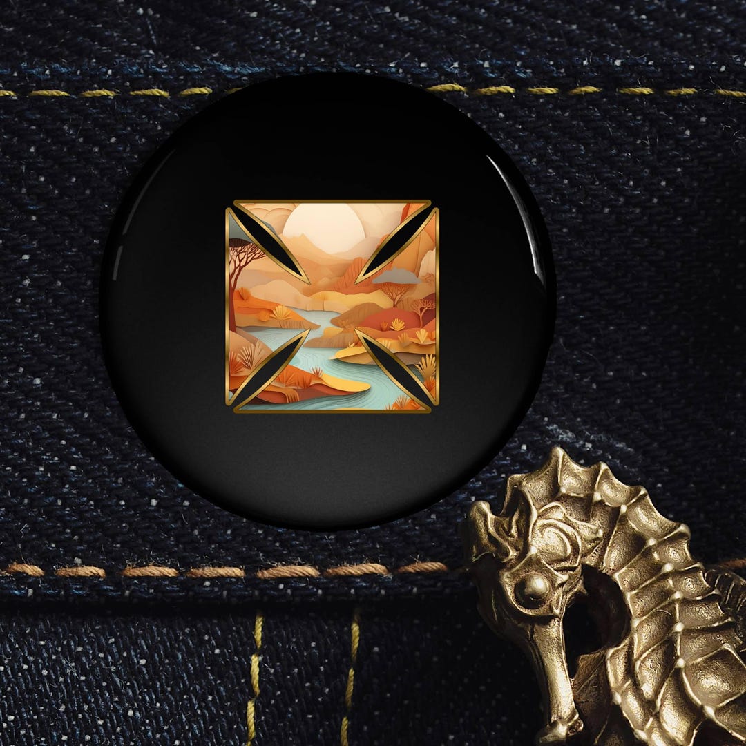 Adinkra Pinned Buttons, Mmusuyidee African Symbol, Akan Culture Black ...