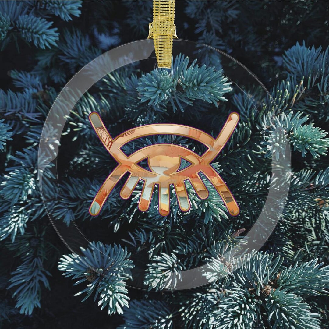 100% Glass Ornament, Kojo Baiden Adinkra African Symbol Christmas ...