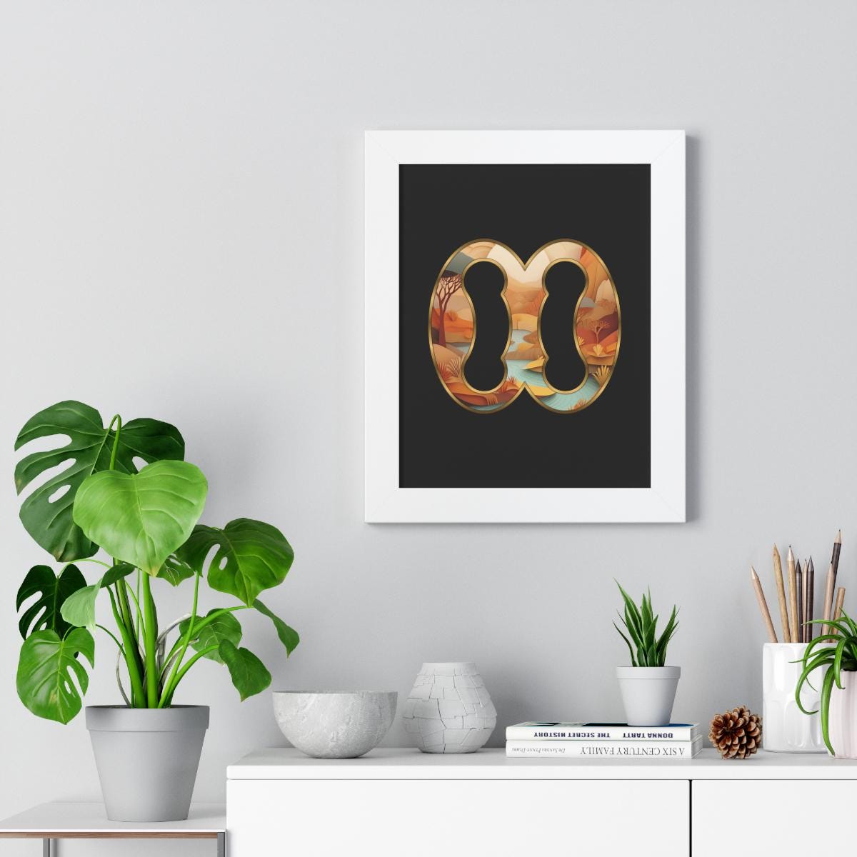 Nkonsonkonson Framed Adinkra Symbol Art Print, African Cultural Akan ...