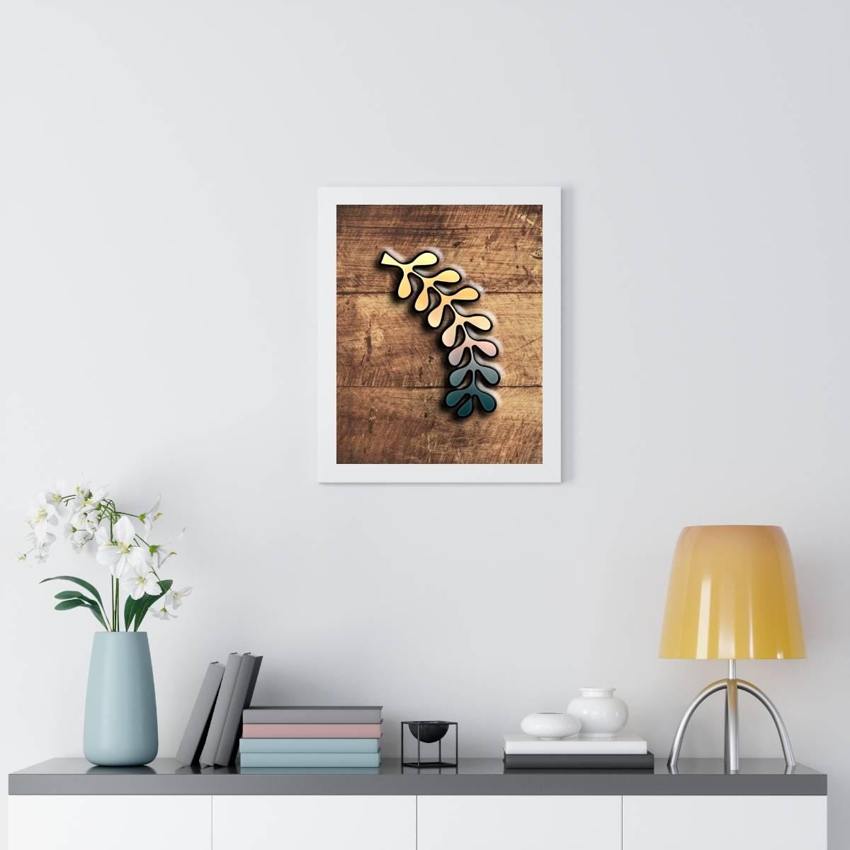 Adwera Framed Adinkra Symbol Art Print, African Cultural Akan Wall Art ...