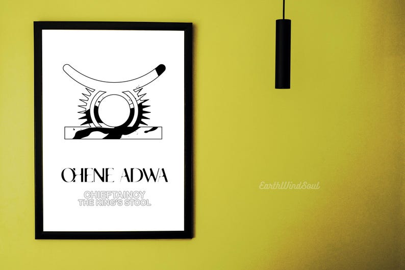 Instant Download: Adinkra Symbol OHENE ADWA Black and White With Name ...