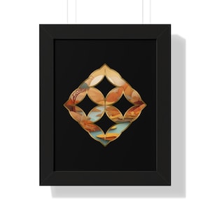Eban Framed Adinkra Symbol Art Print, African Cultural Akan Wall Art ...