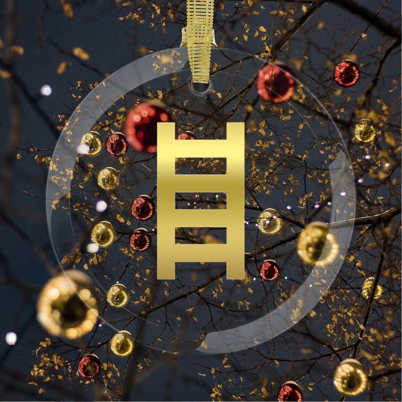 100% Glass Ornament, Owuo Atwedee Adinkra African Symbol Christmas ...