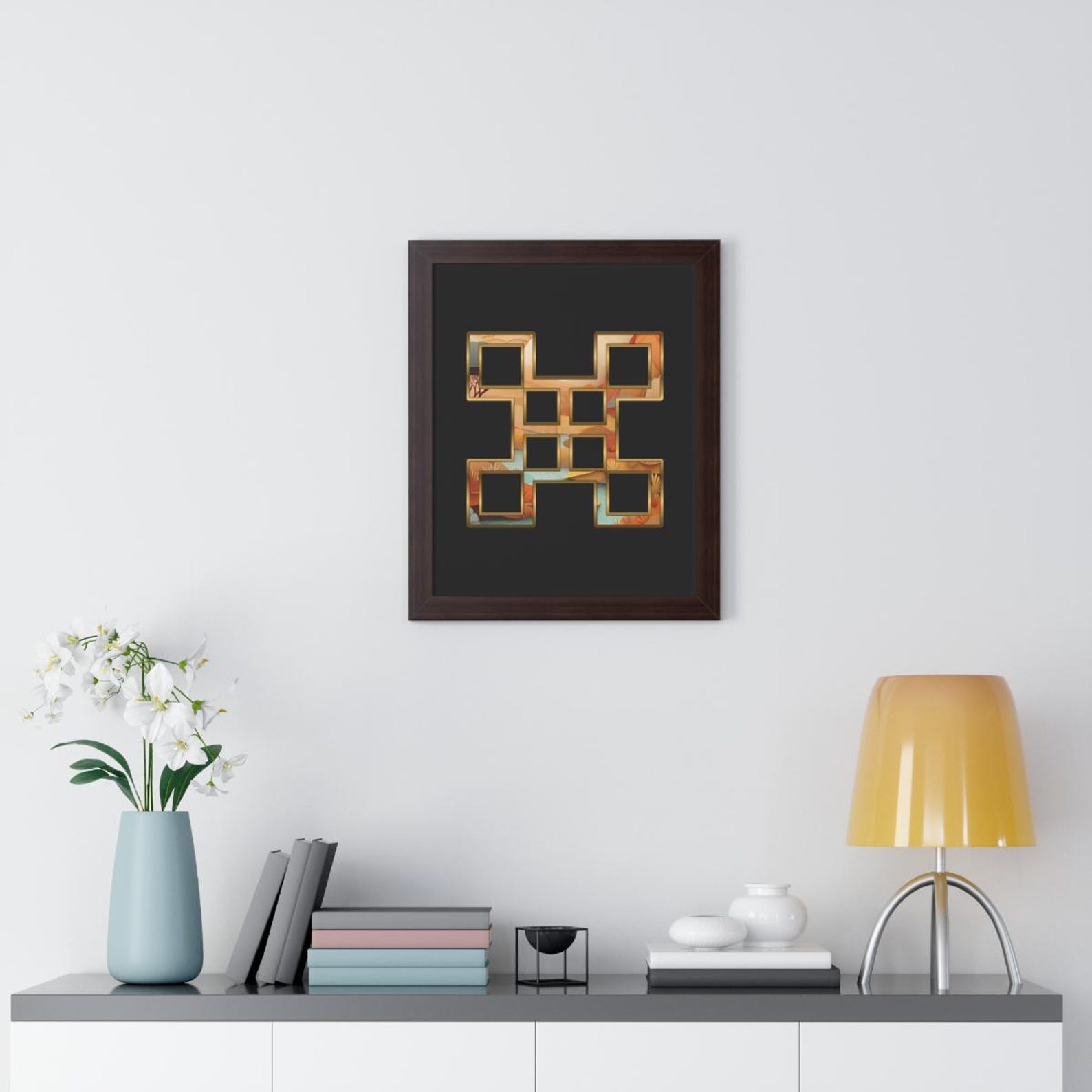 Nsaa Framed Adinkra Symbol Art Print, African Cultural Akan Wall Art ...