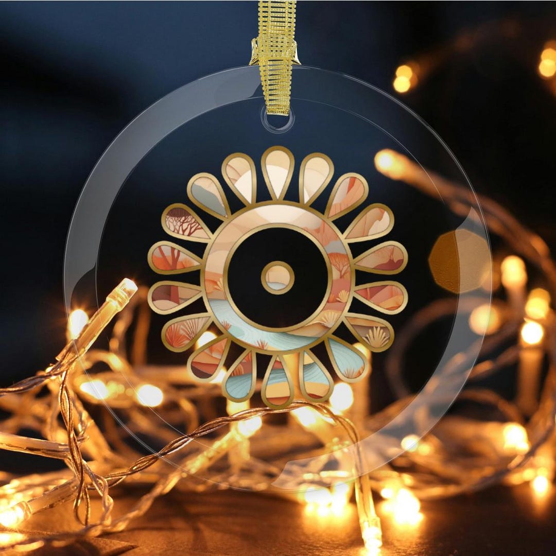 100% Glass Ornament, Mako Nyinaa Mpatu Mmere Adinkra African Symbol ...