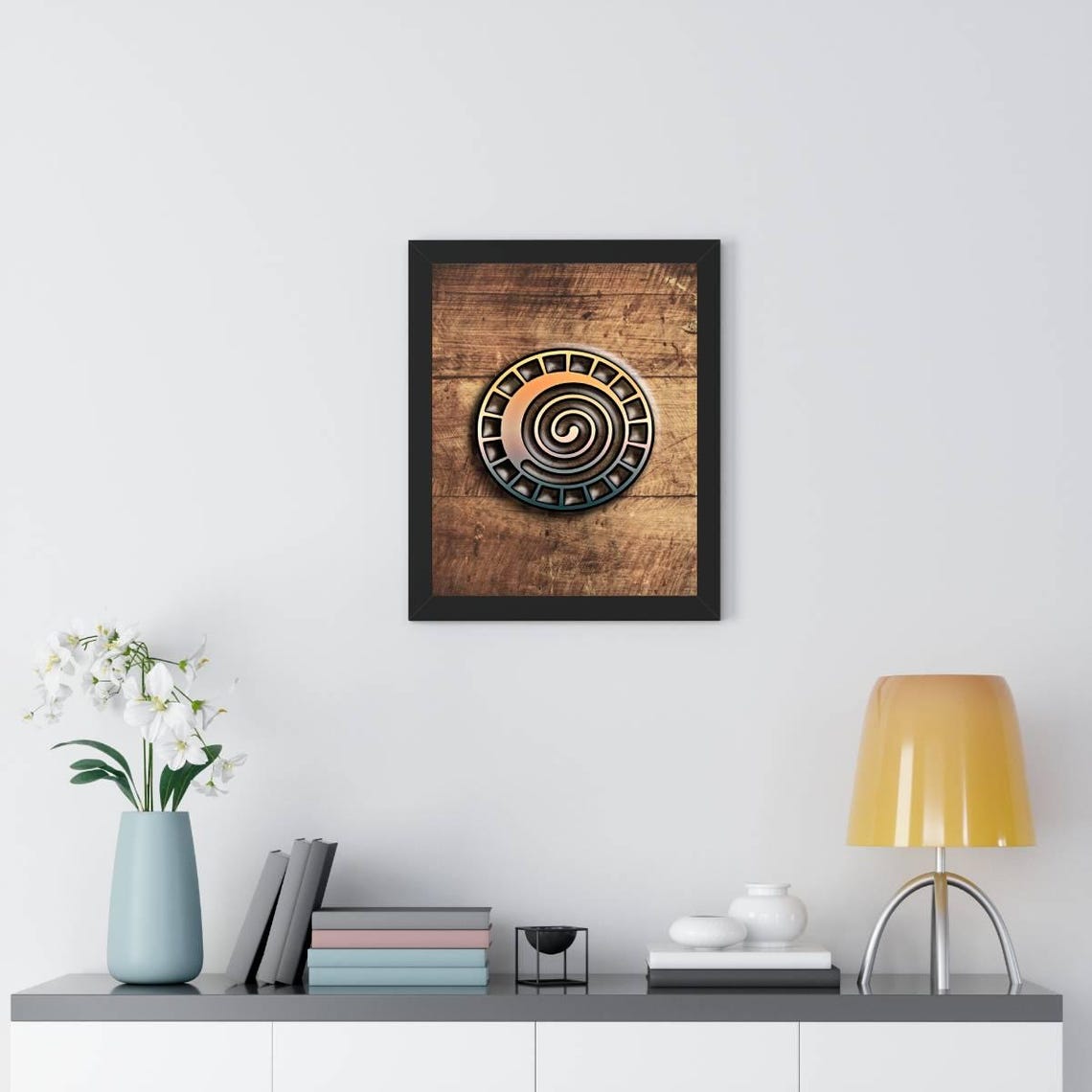 Owia Kokroko Framed Adinkra Symbol Art Print, African Cultural Akan ...