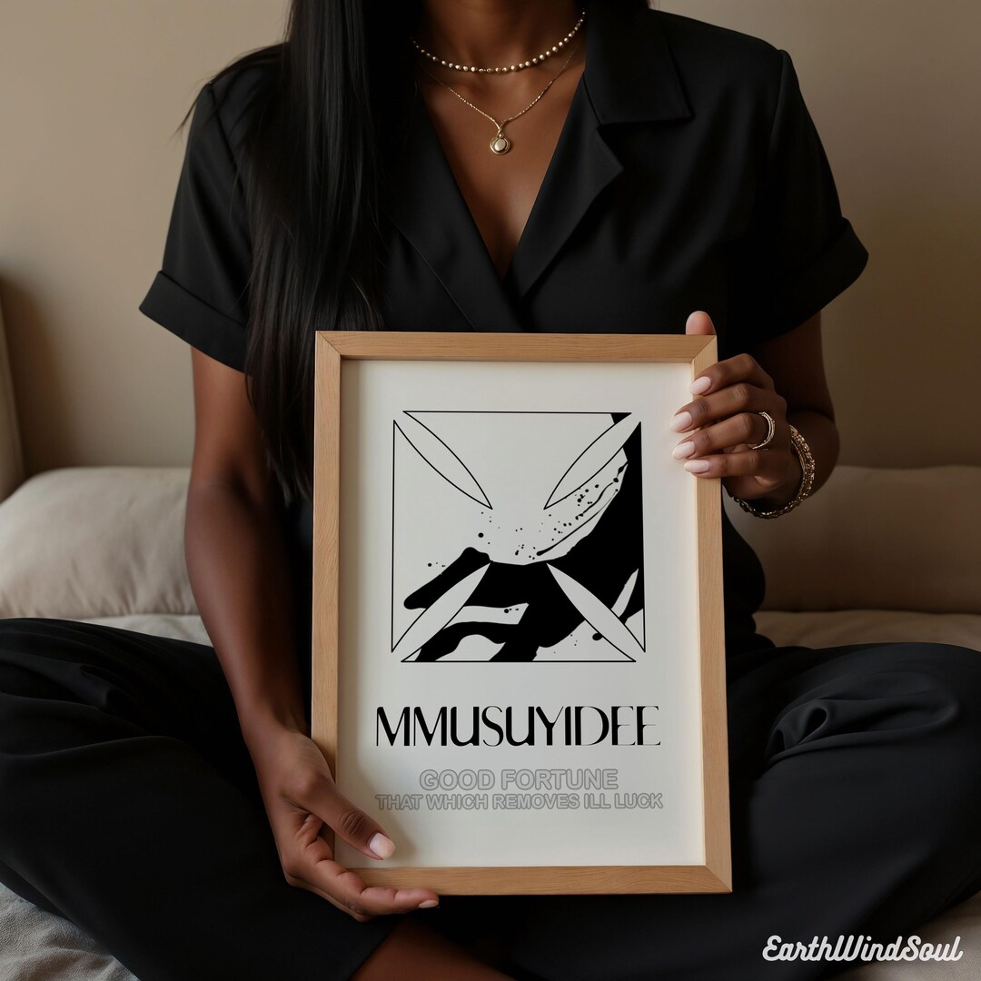 Instant Download: Adinkra Symbol MMUSUYIDEE Black and White With Name ...