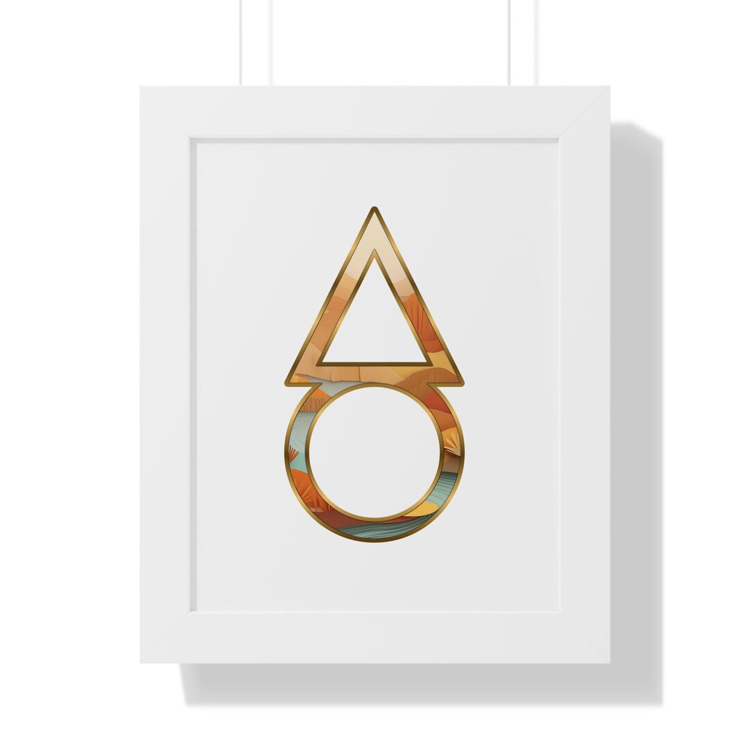 Sepow Framed Adinkra Symbol Art Print, African Cultural Akan Wall Art ...