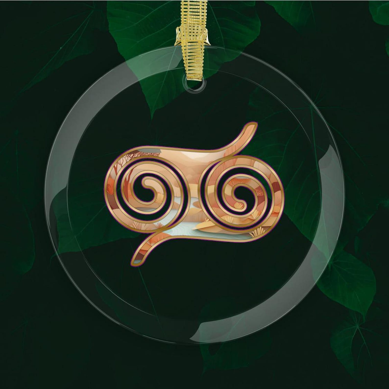 100% Glass Ornament, Gyawu Atiko Adinkra African Symbol Christmas ...