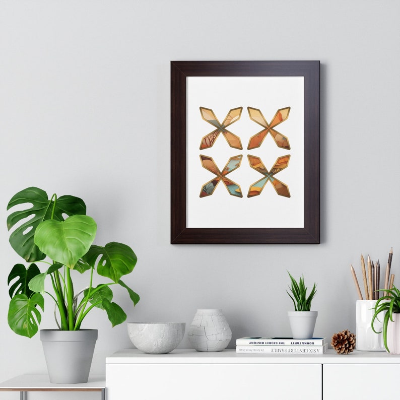 Adinkra Asaawa Symbol, African Cultural Adinkra Symbol Framed Wall Art ...