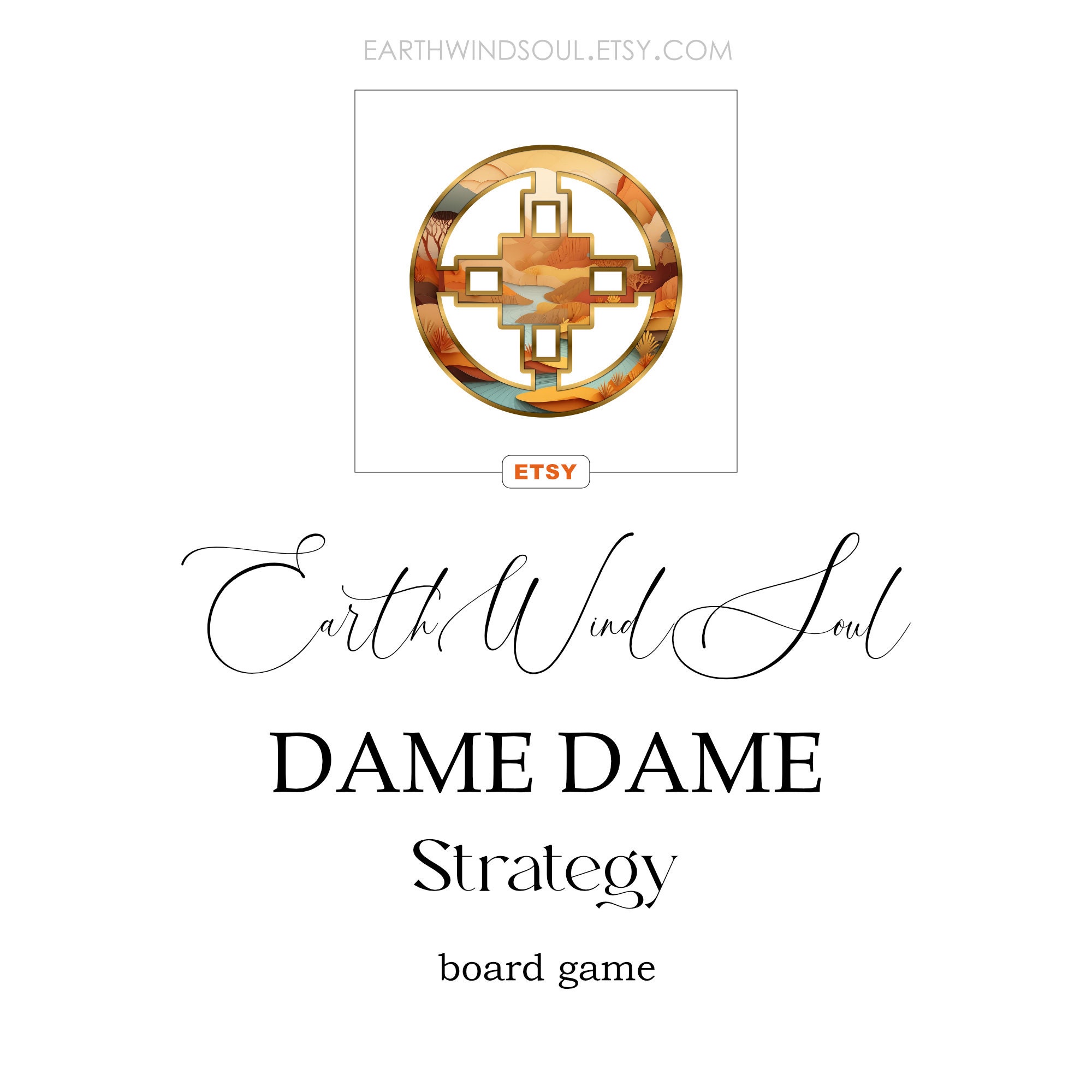 Adinkra Dame Dame Symbol, African Cultural Adinkra Symbol Framed Wall ...