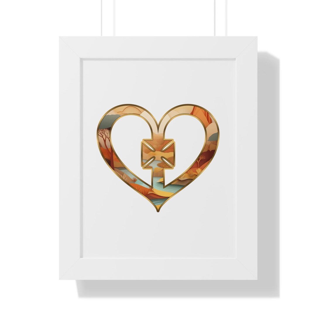 Adinkra Nya Abotere Symbol Framed Art Print, African Cultural Wall Art ...