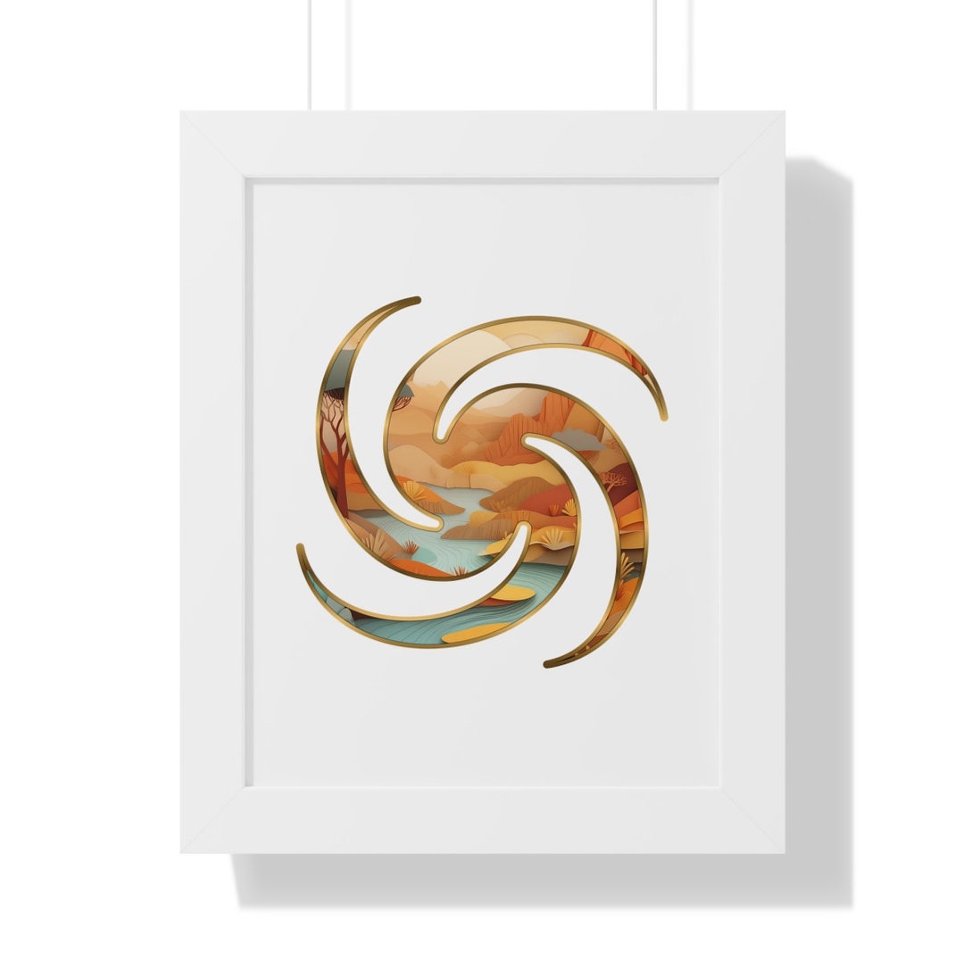 Adinkra Nkontim Symbol Framed Art Print, African Cultural Wall Art ...