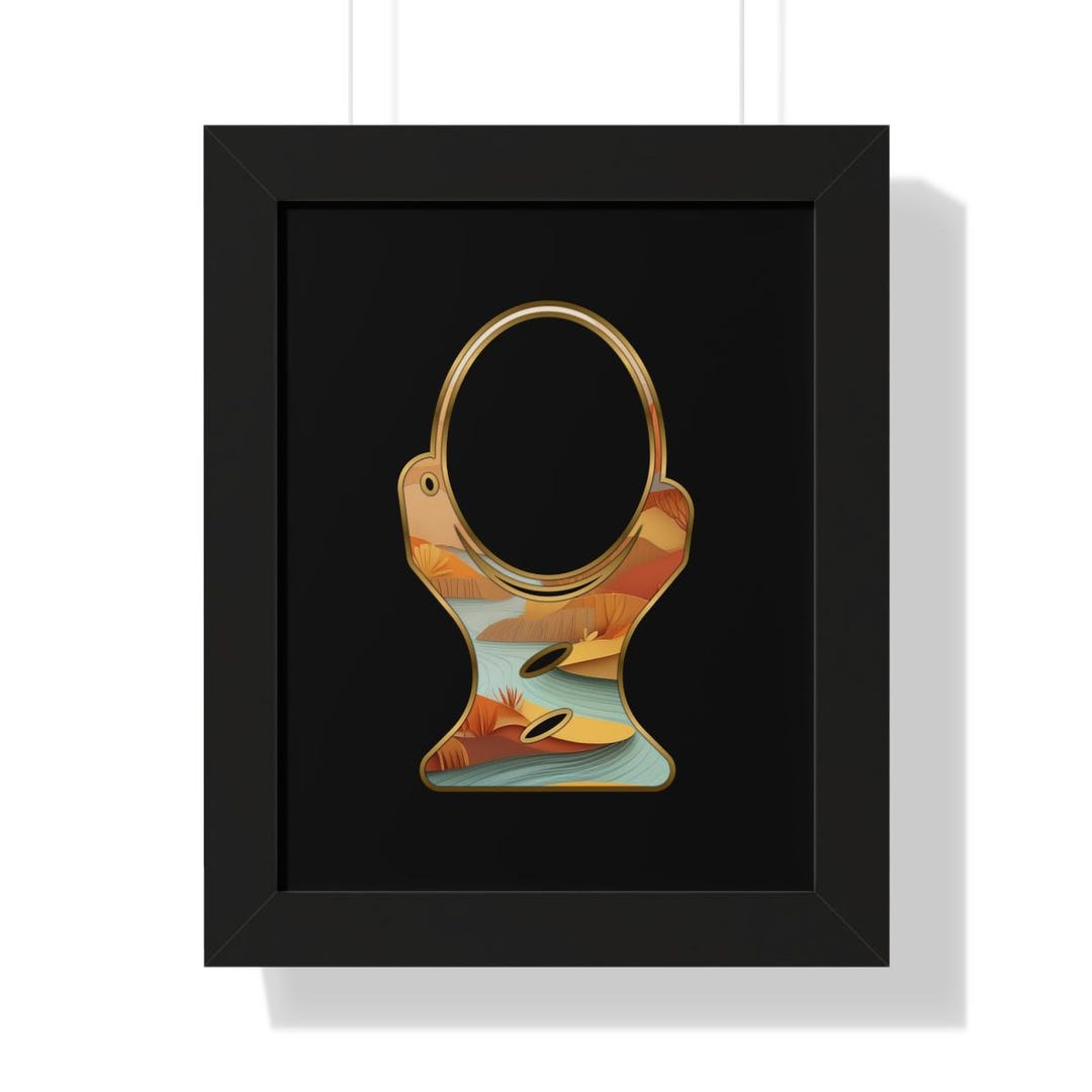 Tumi Te Se Kosua Framed Adinkra Symbol Art Print, African Cultural Akan ...