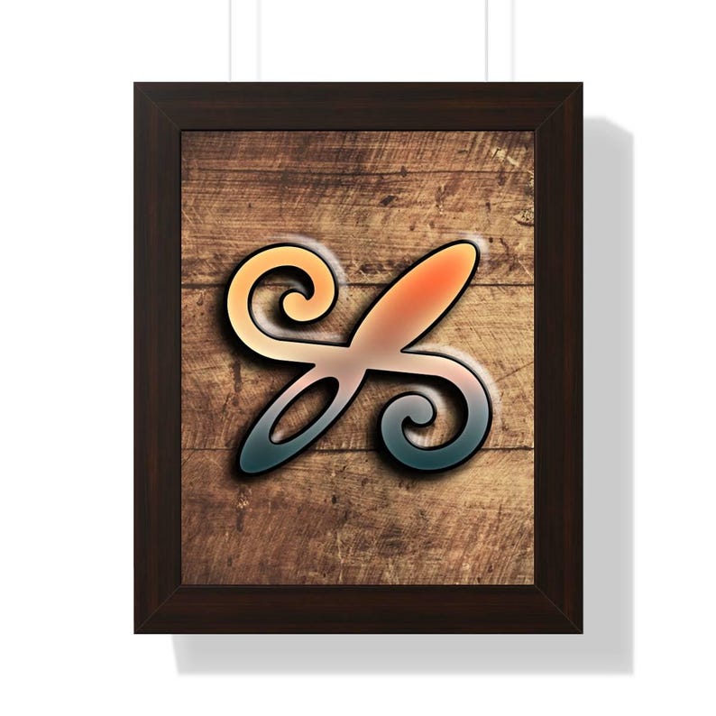 Nsa Ko, Na Nsa Aba Framed Adinkra Symbol Art Print, African Cultural ...