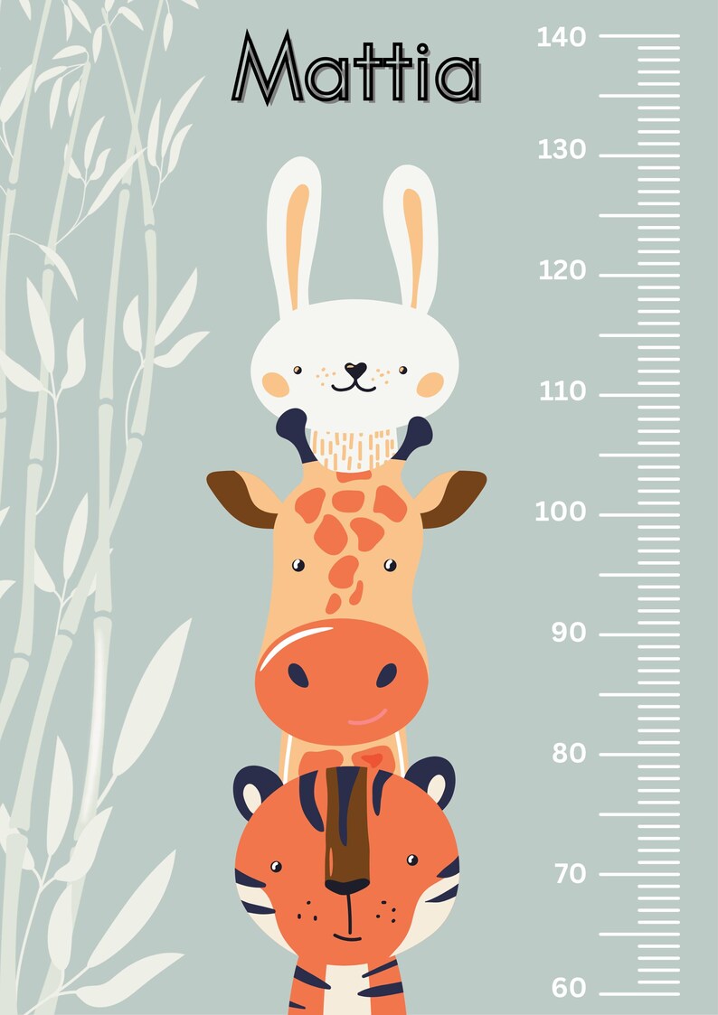 Personalized Children's Growth Chart | Bedroom Height Chart | Name ...