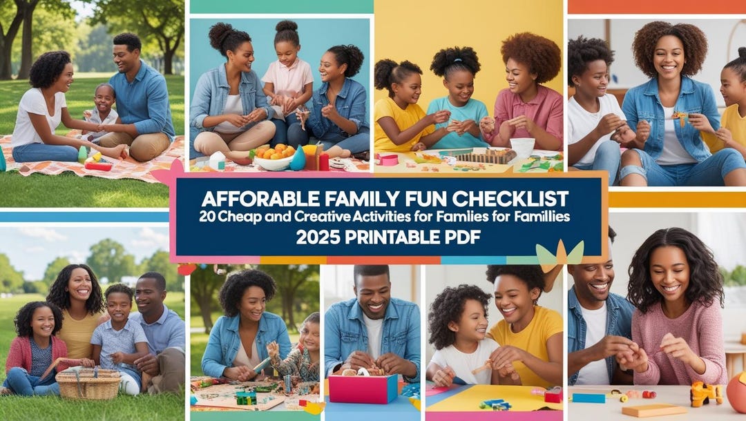 Affordable Family Fun Checklist | 20 Cheap and Creative Activities for ...