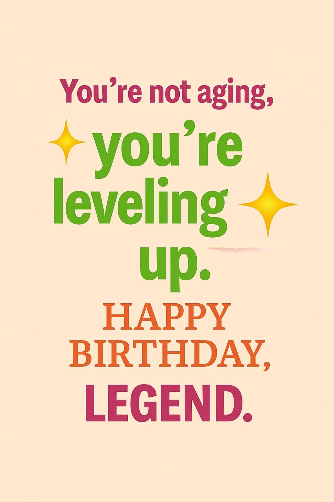 Funny Birthday Card: Leveling up - Printable Gamer Greeting (5x7 JPG ...