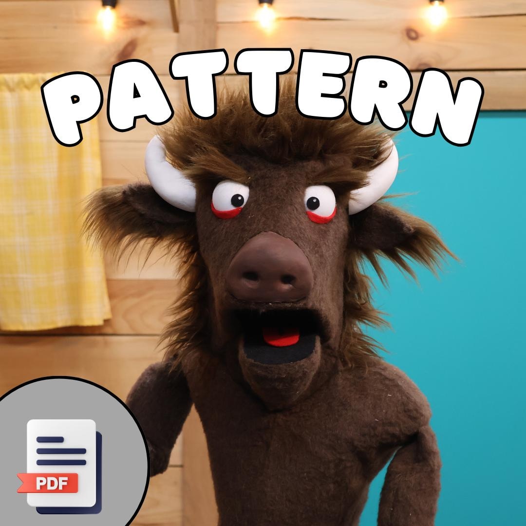 Bison Puppet Pattern - PDF Digital Download - Buffalo, Cattle - Etsy