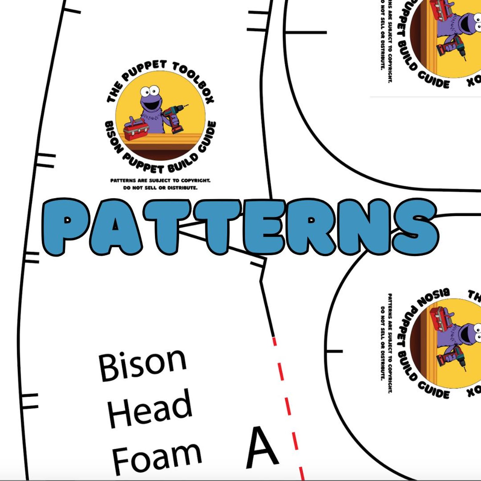 Bison Puppet Pattern - PDF Digital Download - Buffalo, Cattle - Etsy