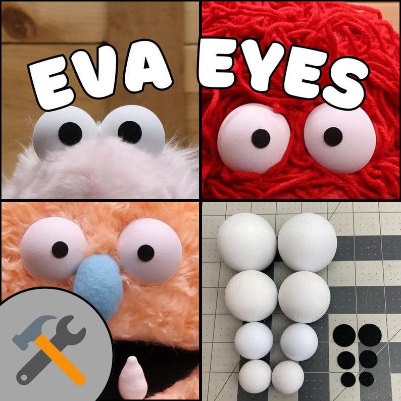Puppet Eyes EVA Foam | With Pupils | Various Sizes - Etsy
