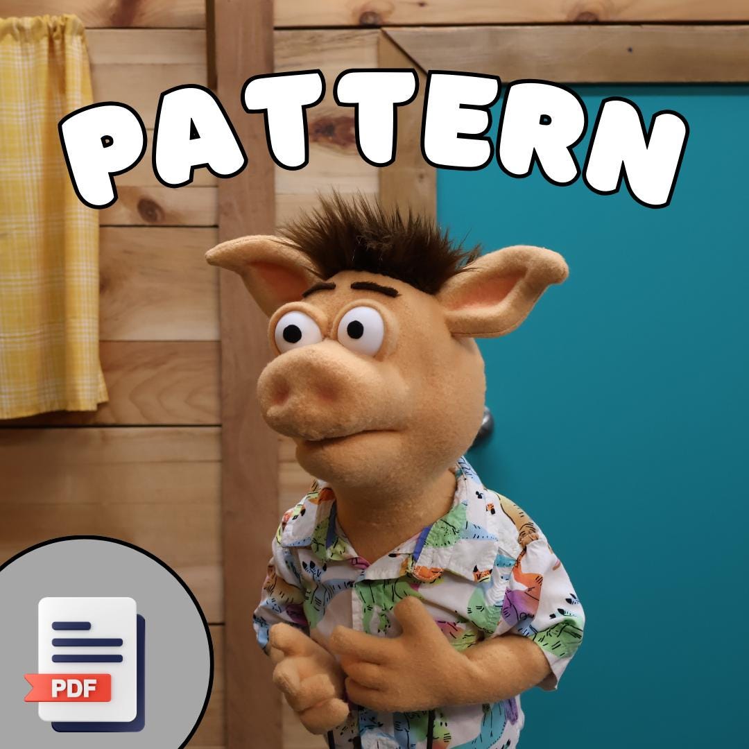 Pig Puppet Pattern + Build Guide - PDF Digital Download - Etsy