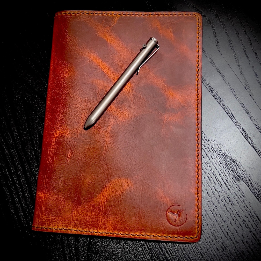 Handmade Full Grain Leather A5 Notebook Cover – Midori MD Journal ...