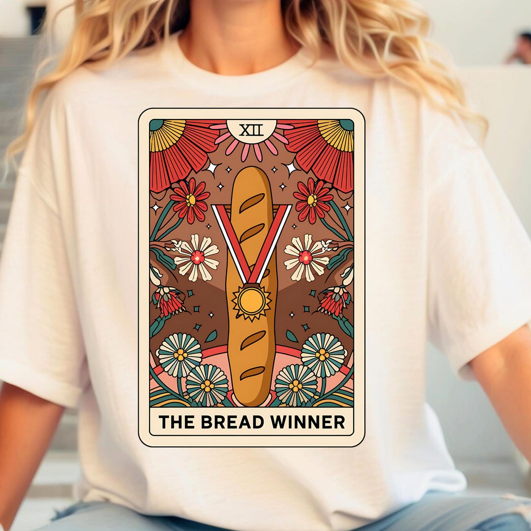 The Bread Winner PNG Funny Tarot Card Design Trendy Design for Shirts ...