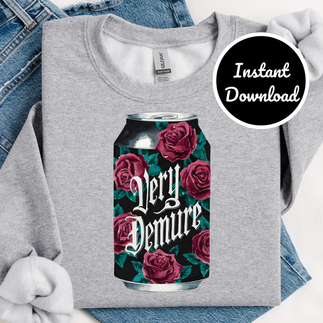 Gothic Very Demure PNG Floral Design for T-shirt Pop PNG Trendy Designs ...