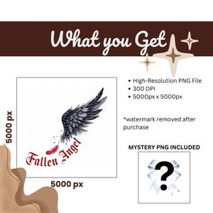 Fallen Angel Book Lover PNG Design Downloadable Book Design Book Lover ...
