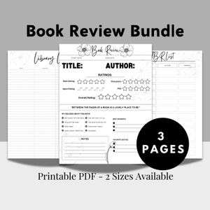 Floral Book Review Download - Printable Book Review Template - Book ...