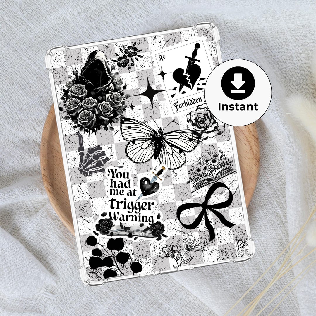 Dark Romance Reader Kindle Insert PNG - Downloadable Kindle Insert ...