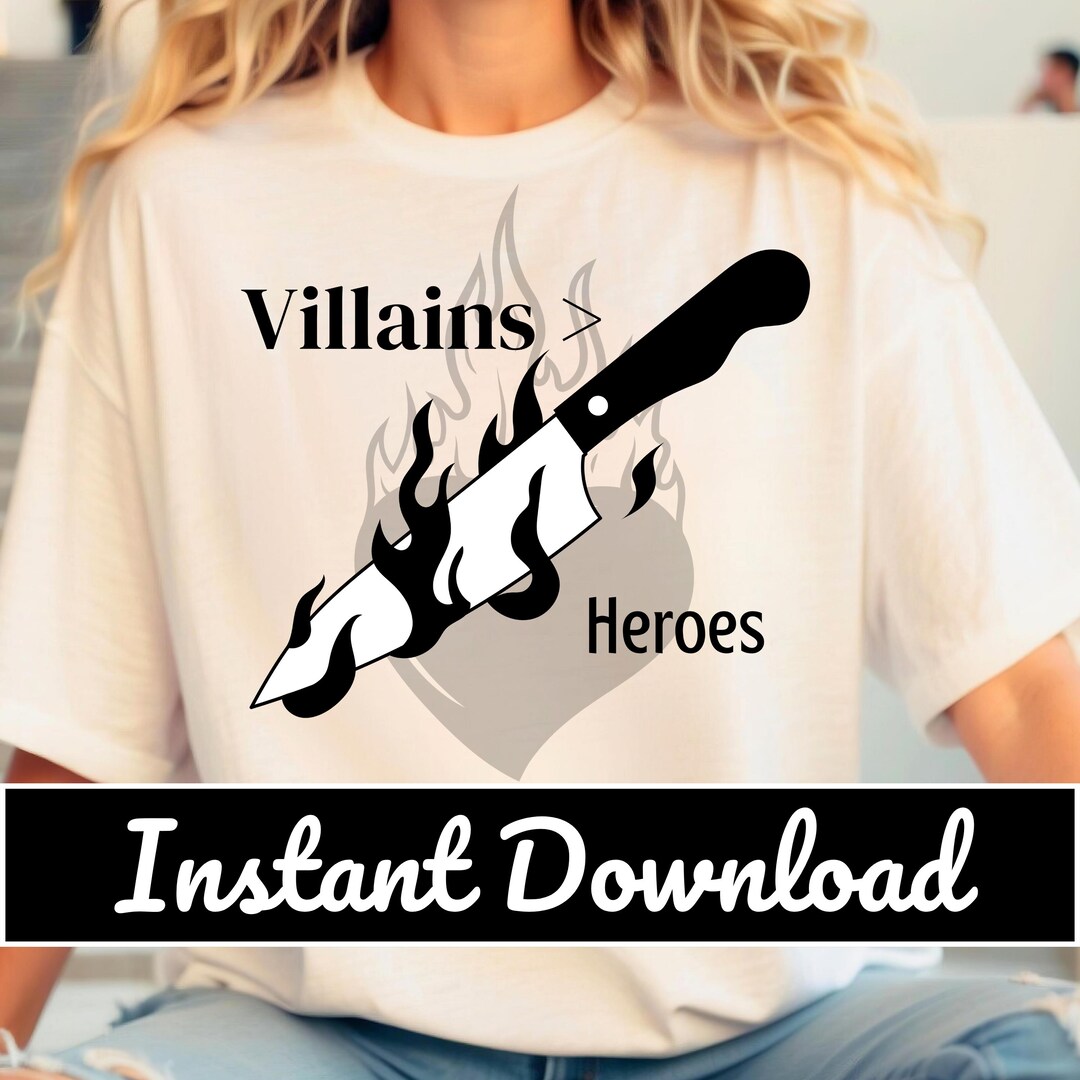 Villains Over Heroes Design Book Design Downloadable PNG Design Booktok ...