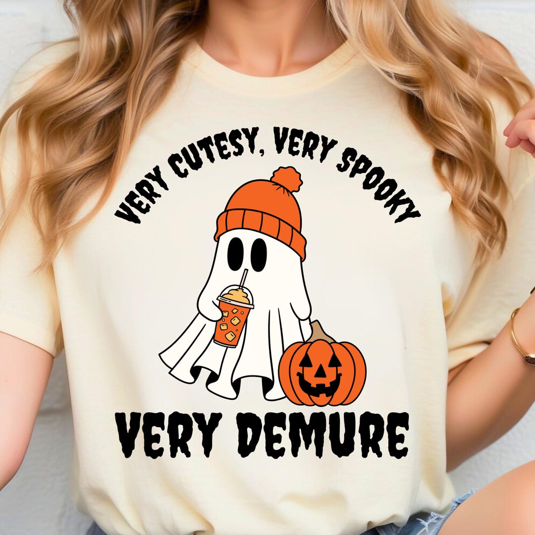 Very Cutesy Very Spooky Very Demure PNG Coquette Halloween Design ...