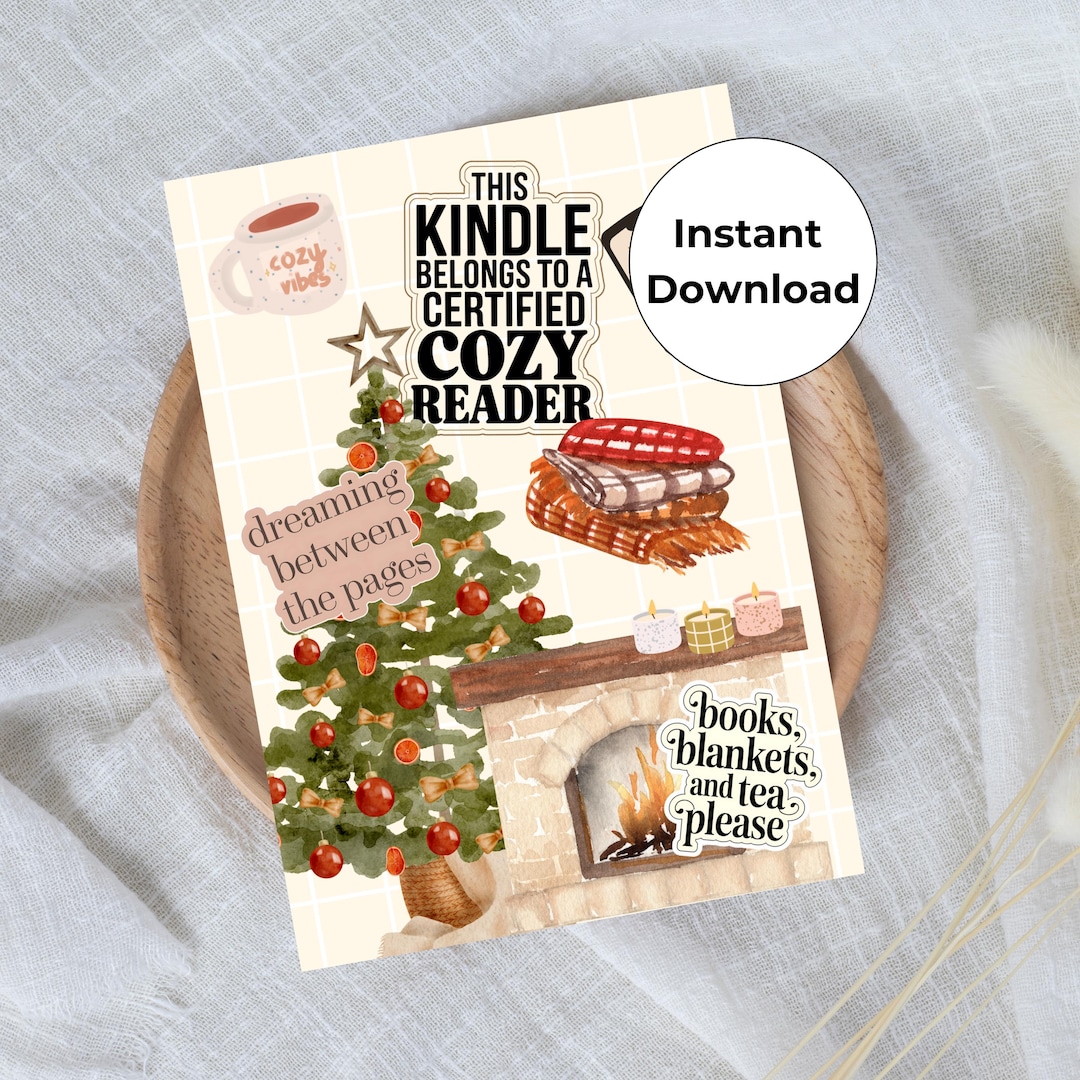 Cozy Reader Printable Kindle Insert - Downloadable Kindle Design ...