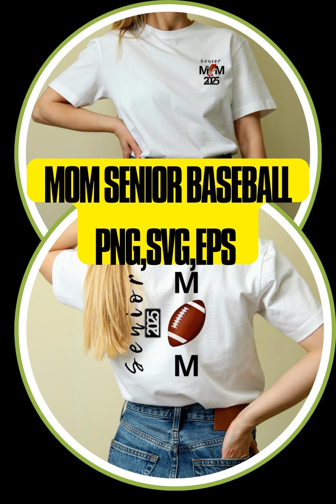 Senior Mom Baseball 2025 SVG PNG EPS Files, Sports Mom Gift, Digital ...