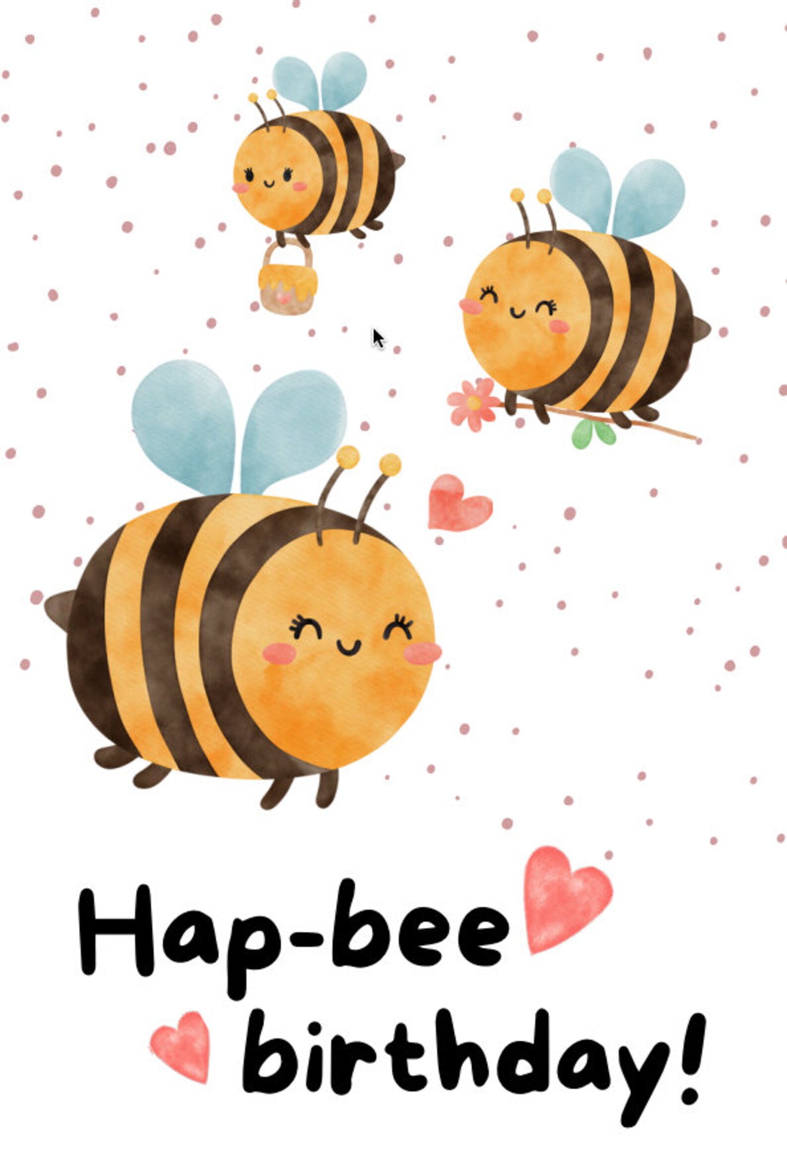 Bees Happy Birthday Card - Etsy