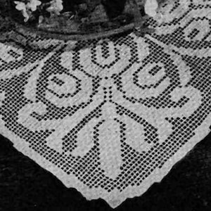 1940s Manor House Filet Crochet Pattern, Digital Crochet Pattern - Etsy
